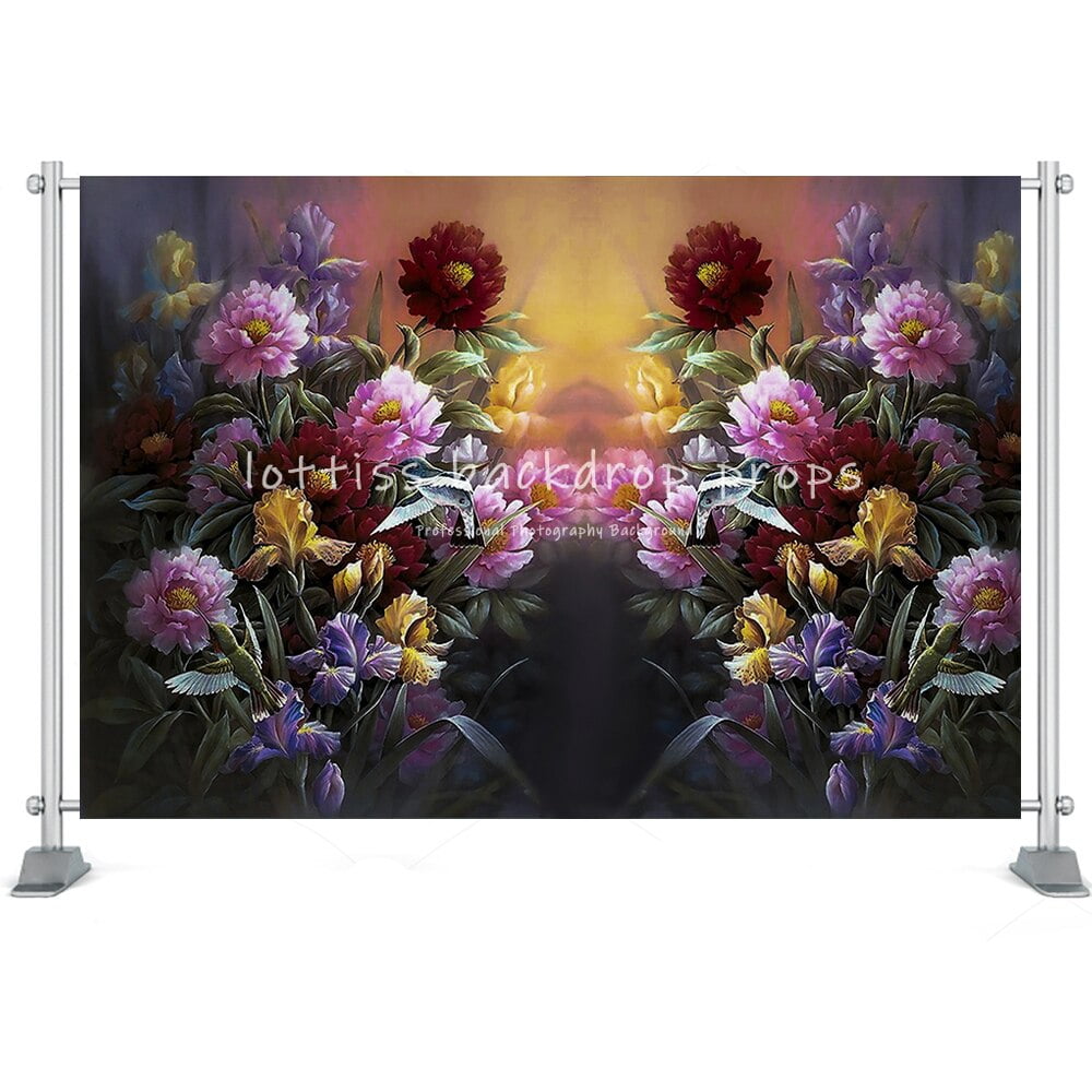 Art Hand Painting Flower Photography Background Oil Style Adult Potrait ...