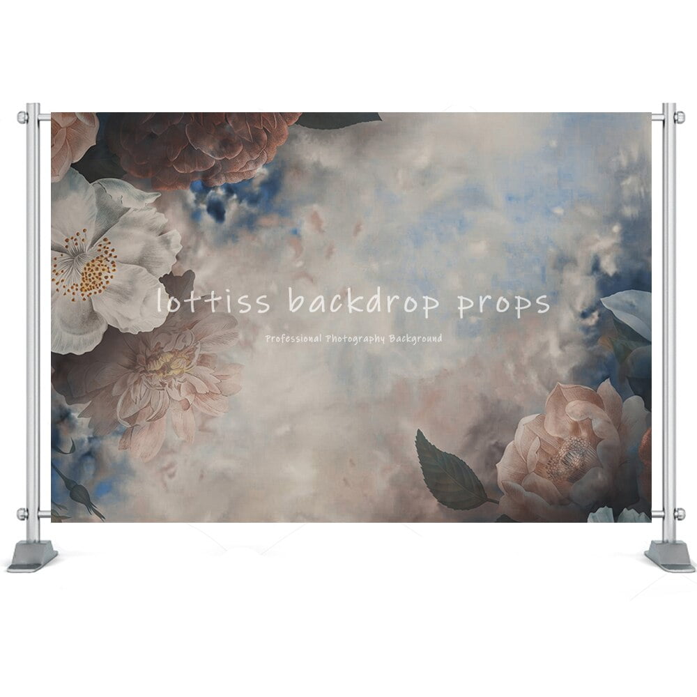 Art Hand Painting Flower Photography Background Oil Style Adult Potrait ...