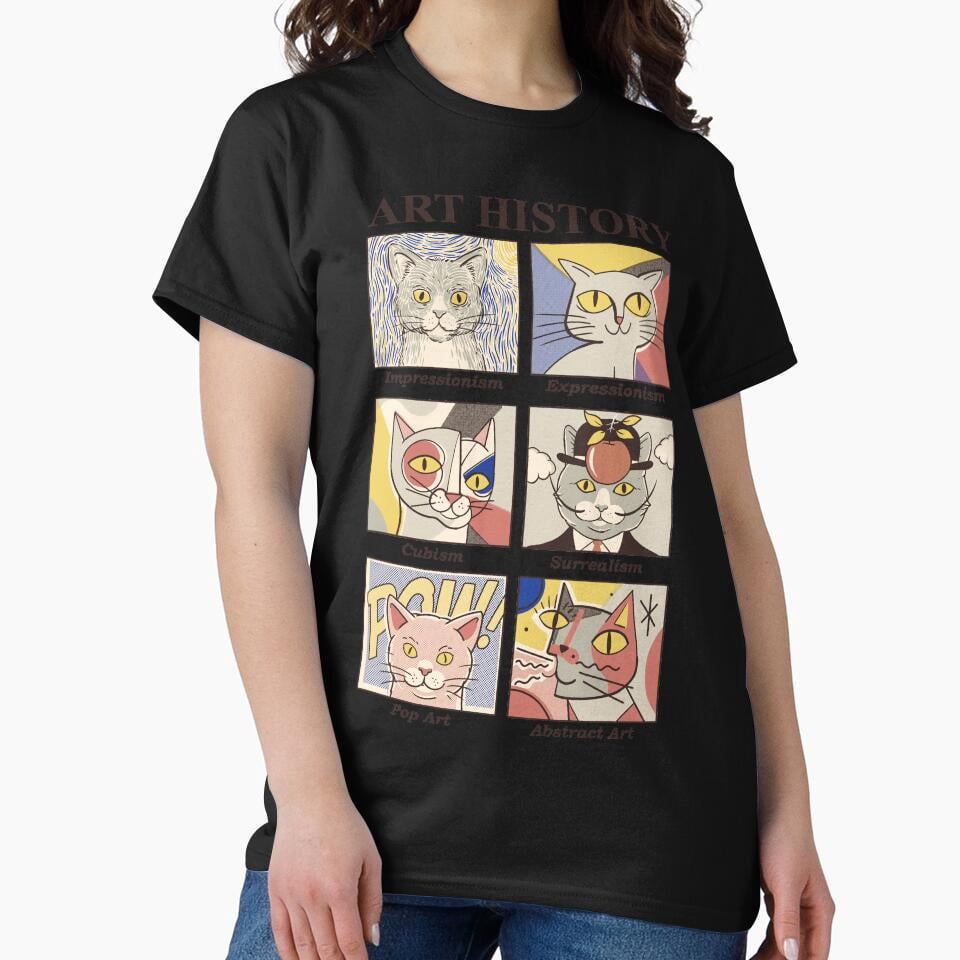 Art History Cats T-Shirt: Impressionism, Expressionism, Cubism ...