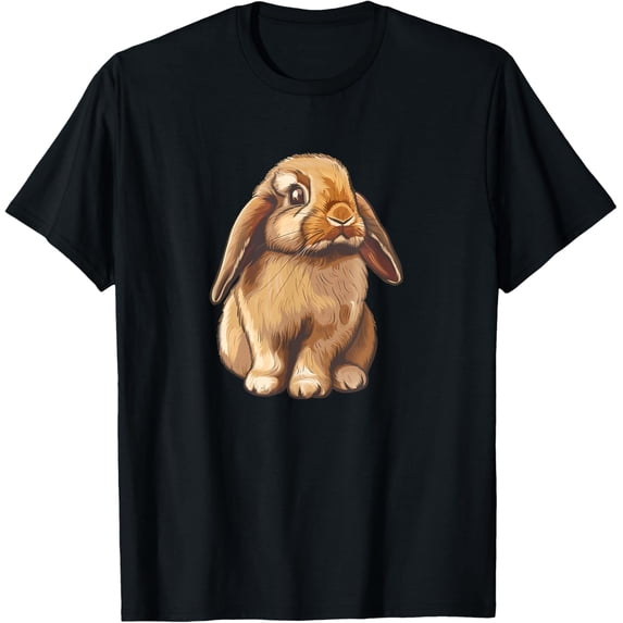 Art Illustration Mini Holland Lop Bunny Rabbit Lover T-Shirt - Walmart.com