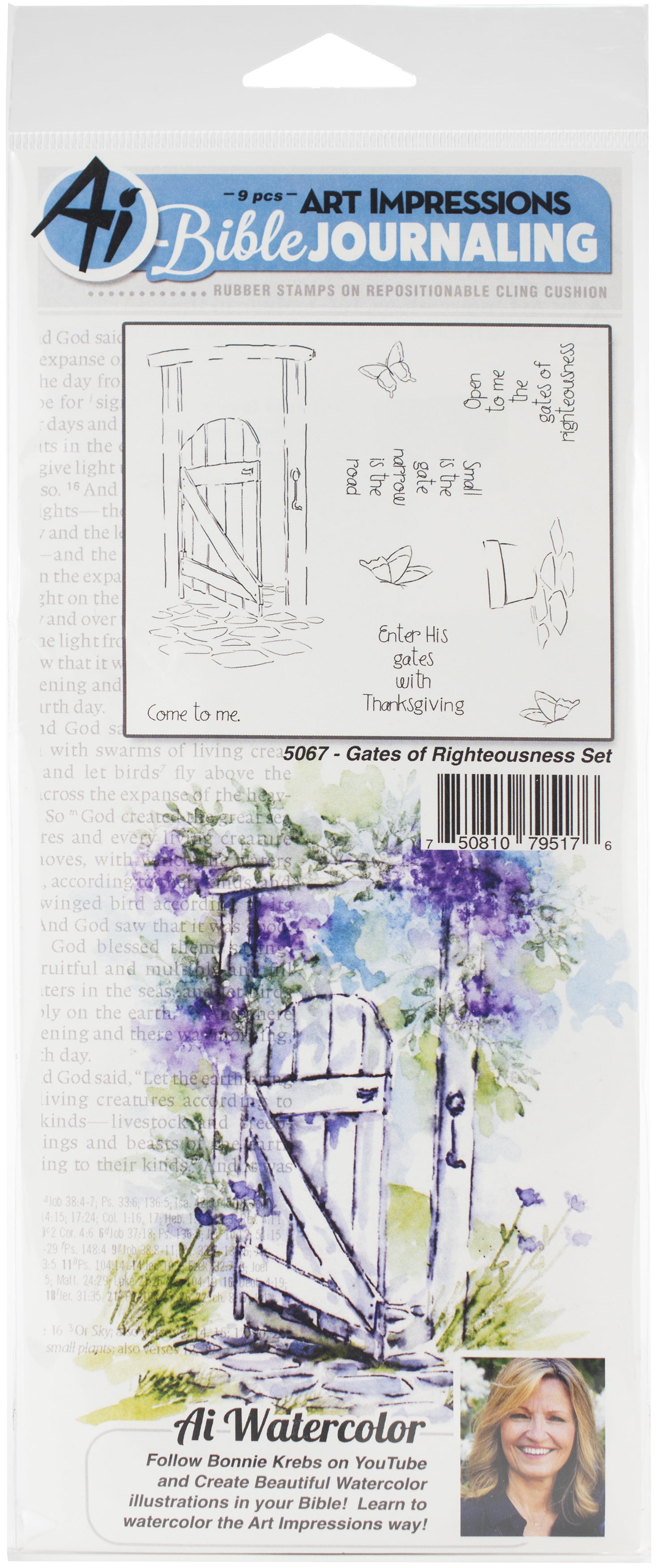 Art Impressions Bible Journaling Watercolor Rubber Stamps-Gates Of ...