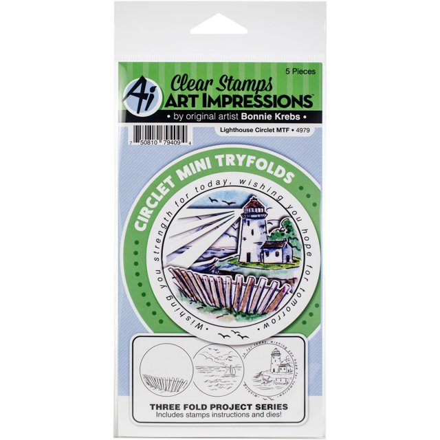 Art Impressions Circlet Mini TryFolds Stamp & Die Set Lighthouse ...