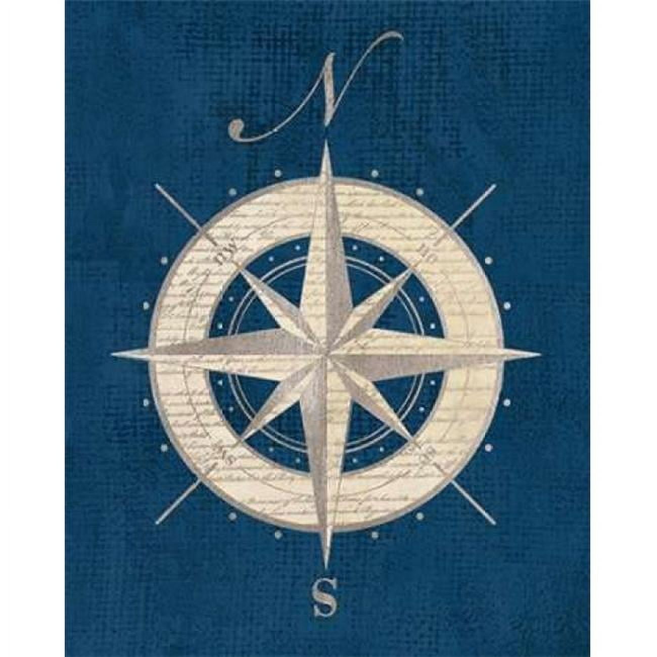Compass Rose Coastal Blue Poster Print by Sam Appleman - Item ...