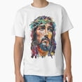 Art Jesus Christ Paper Collage Shirt, Casual Graphic Tee, Everyday ...