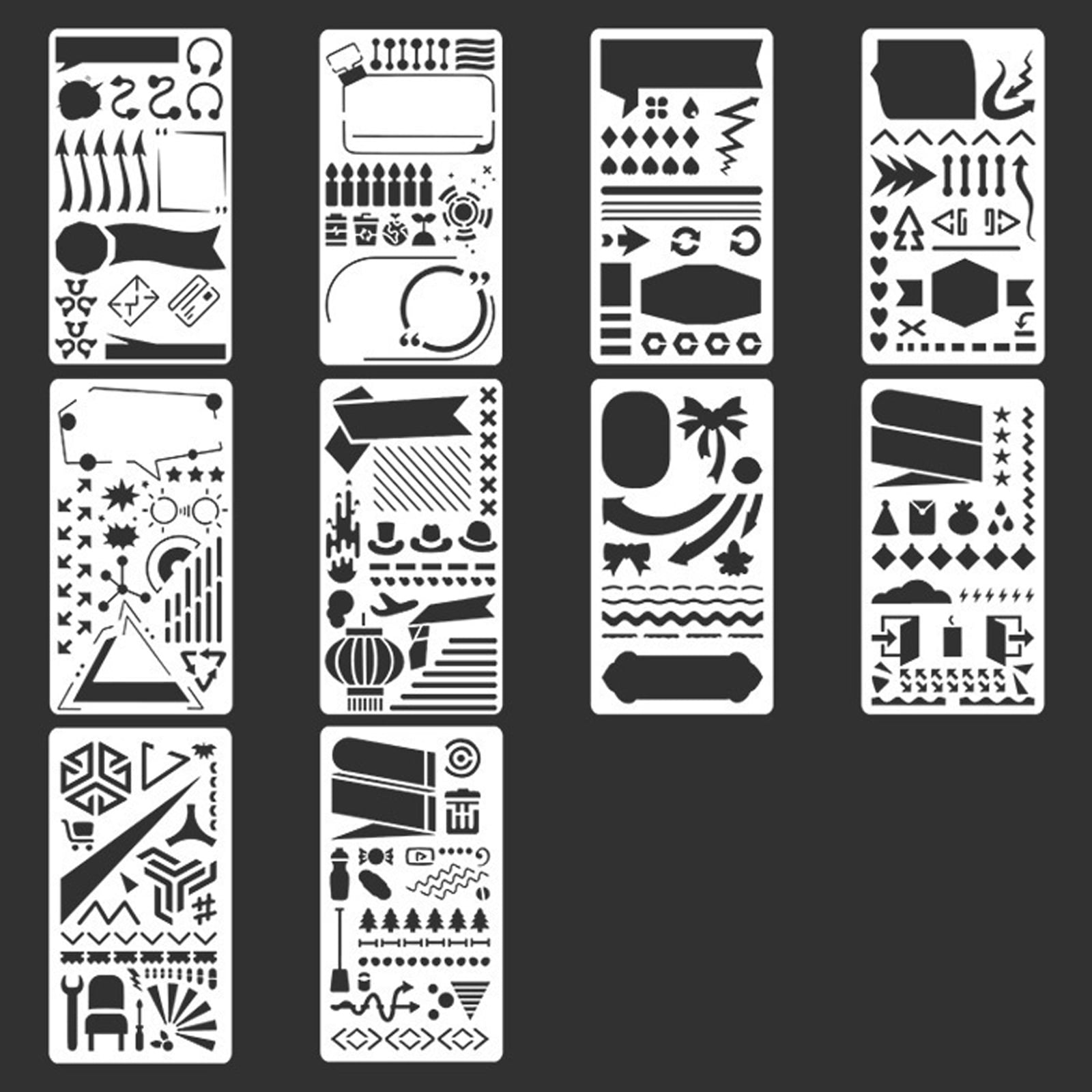Art Journal Stencils Versatiled Border Design Template For Classroom ...