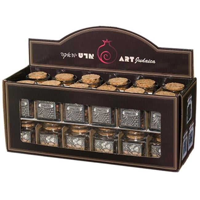 Art Judaica 44756 6 cm Glass Besamim Holder with Plaque, Assorted ...