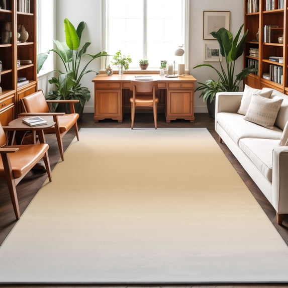 Art Khaki Brown 3'x5' Rug for Bedroom Foot of Bed Small Living Room ...
