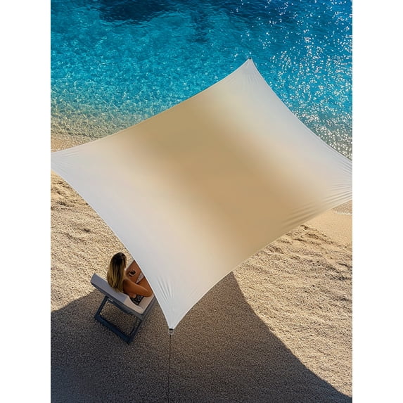 Art Khaki Brown Sun Shade Sail 12' x 16', Vintage White Brown Ombre ...