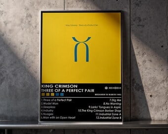 Art King Crimson Poster, Three Of A Perfect Pair Album Poster ...