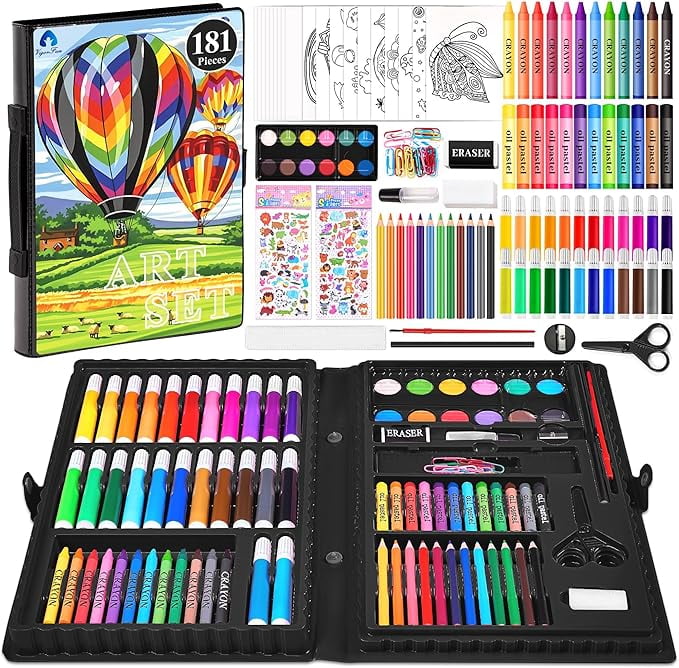 Vigorfun Art Kit for Kids, Teens - 121 Piece Creative Drawing ...