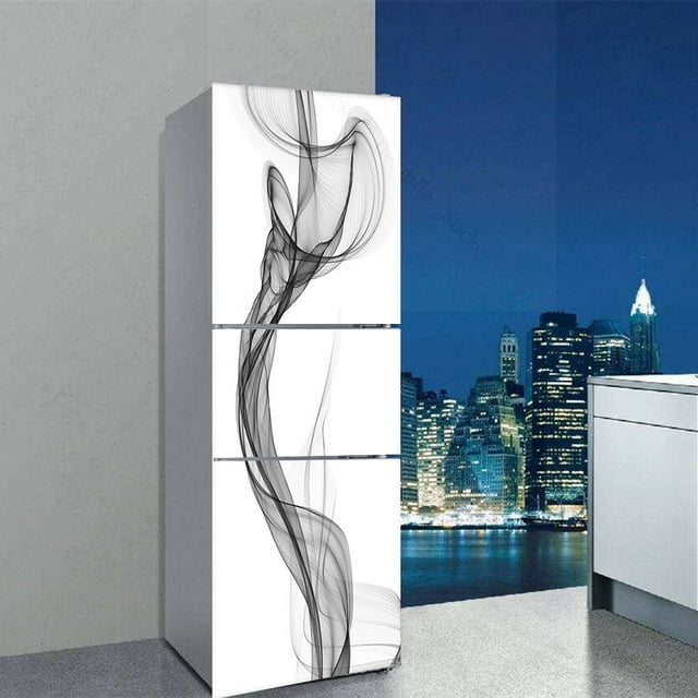 Art Kitchen Refrigerator Sticker Full Film Kitchenware Peel & Stick ...