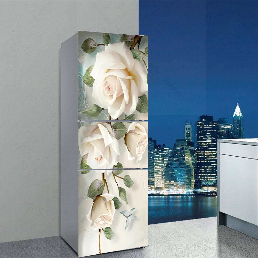 Art Kitchen Refrigerator Sticker Full Film Kitchenware Peel & Stick ...