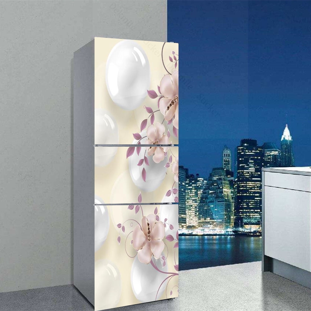 Art Kitchen Refrigerator Sticker Full Film Kitchenware Peel & Stick ...