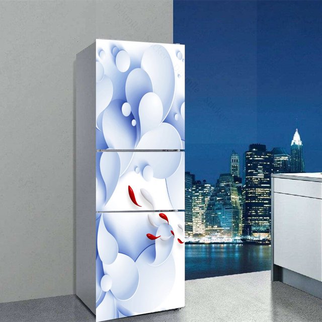 Art Kitchen Refrigerator Sticker Full Film Kitchenware Peel & Stick ...