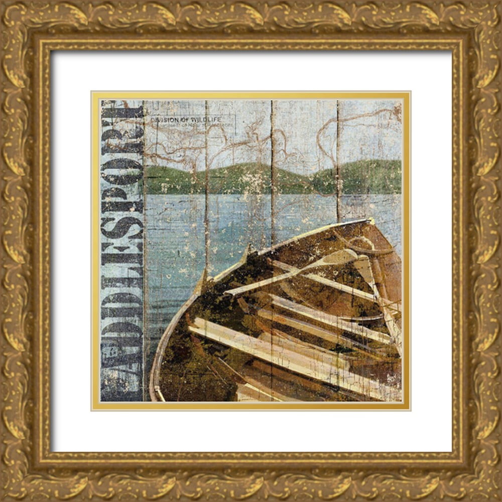 Art Licensing Studio 15x15 Gold Ornate Wood Framed with Double Matting ...