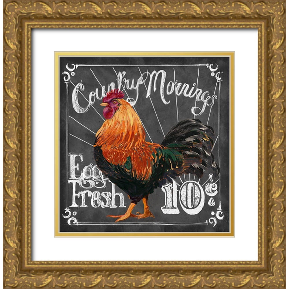 Art Licensing Studio 15x15 Gold Ornate Wood Framed with Double Matting Museum Art Print Titled ...