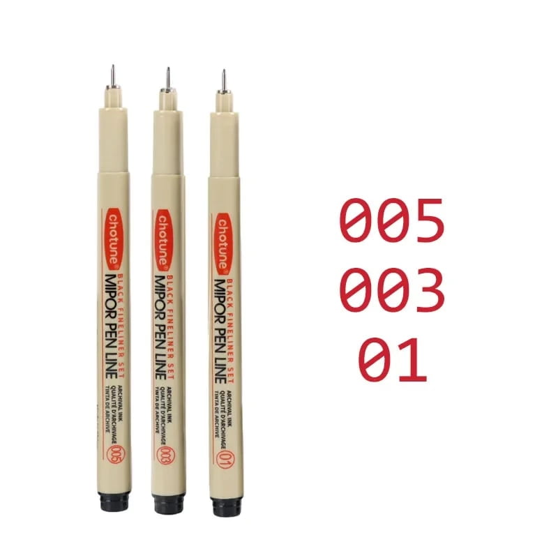 Art Manga Outlining Pen Pigment Liner Micron Pen Marker set Hook Line ...