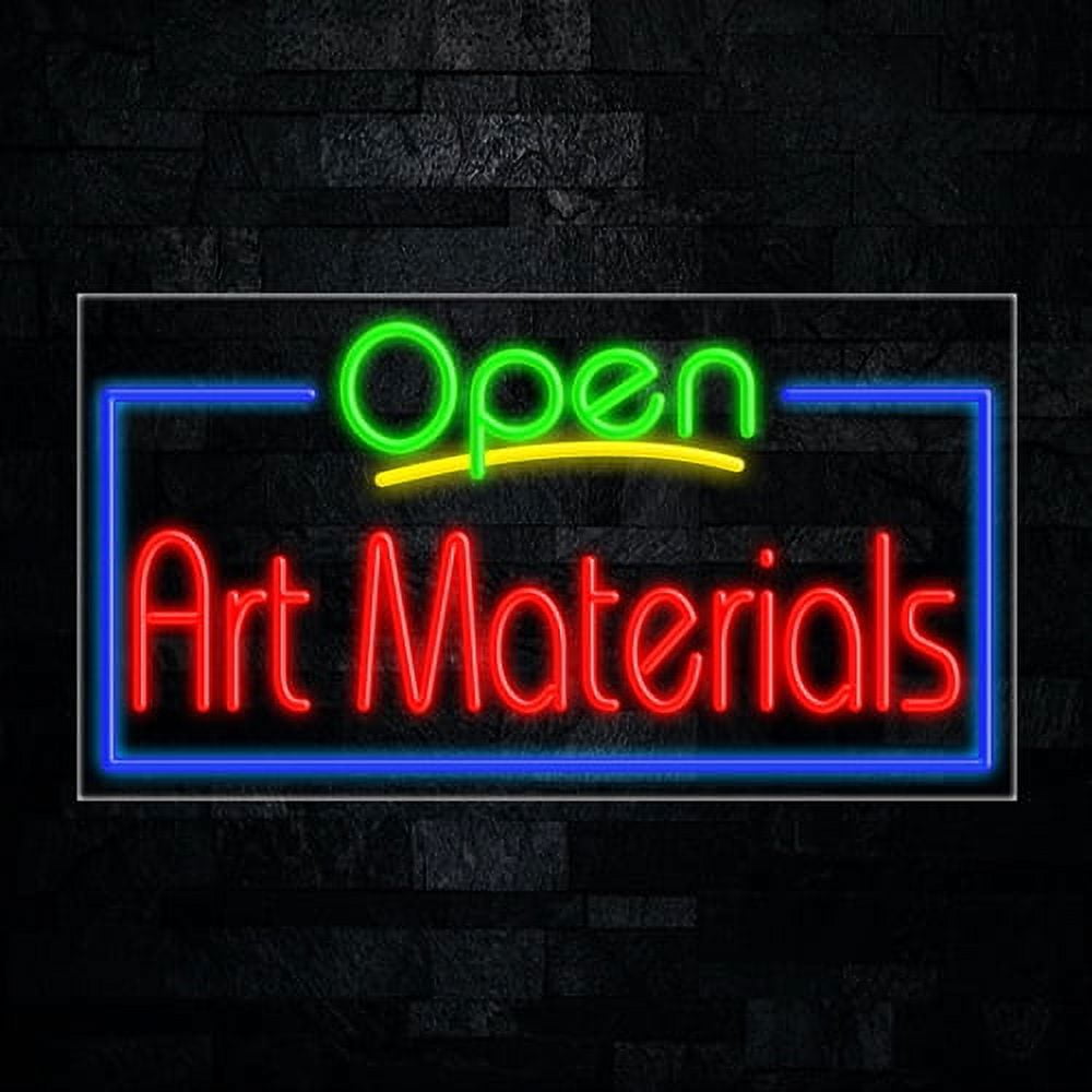 Art Materials LED Neon Sign 33"L x 18"H #35616 - Walmart.com