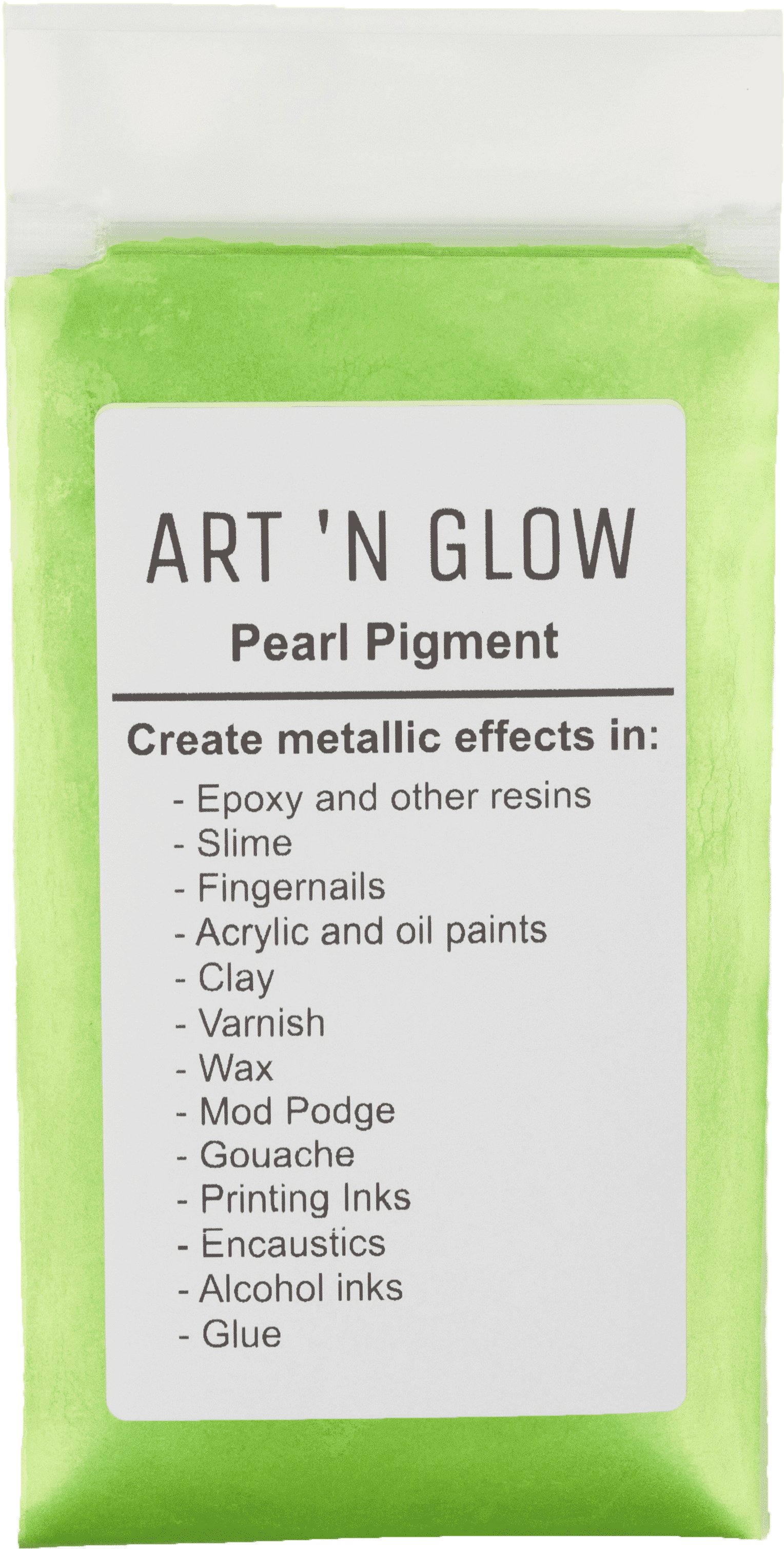 Art 'N Glow Mica Pearl Pigment Powder (Apple Green) - (.88 Ounce/25 ...