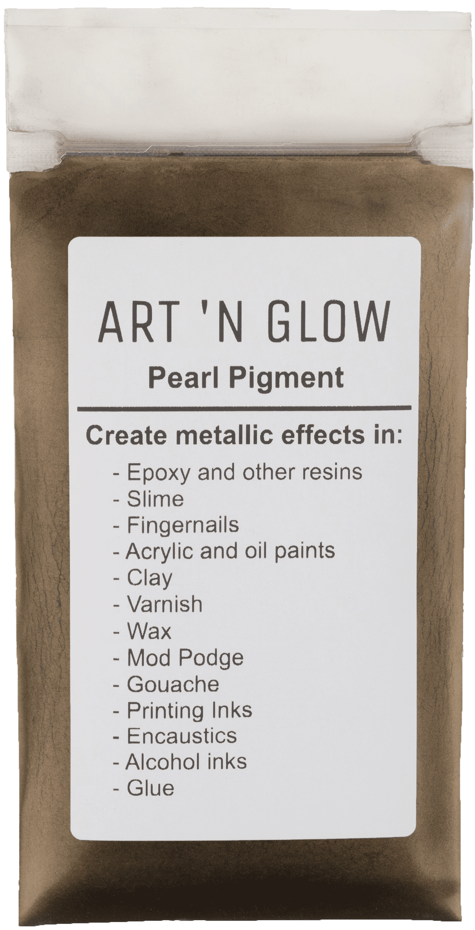 Art 'N Glow Mica Pearl Pigment Powder (Brown) - (.88 Ounce/25 Grams ...