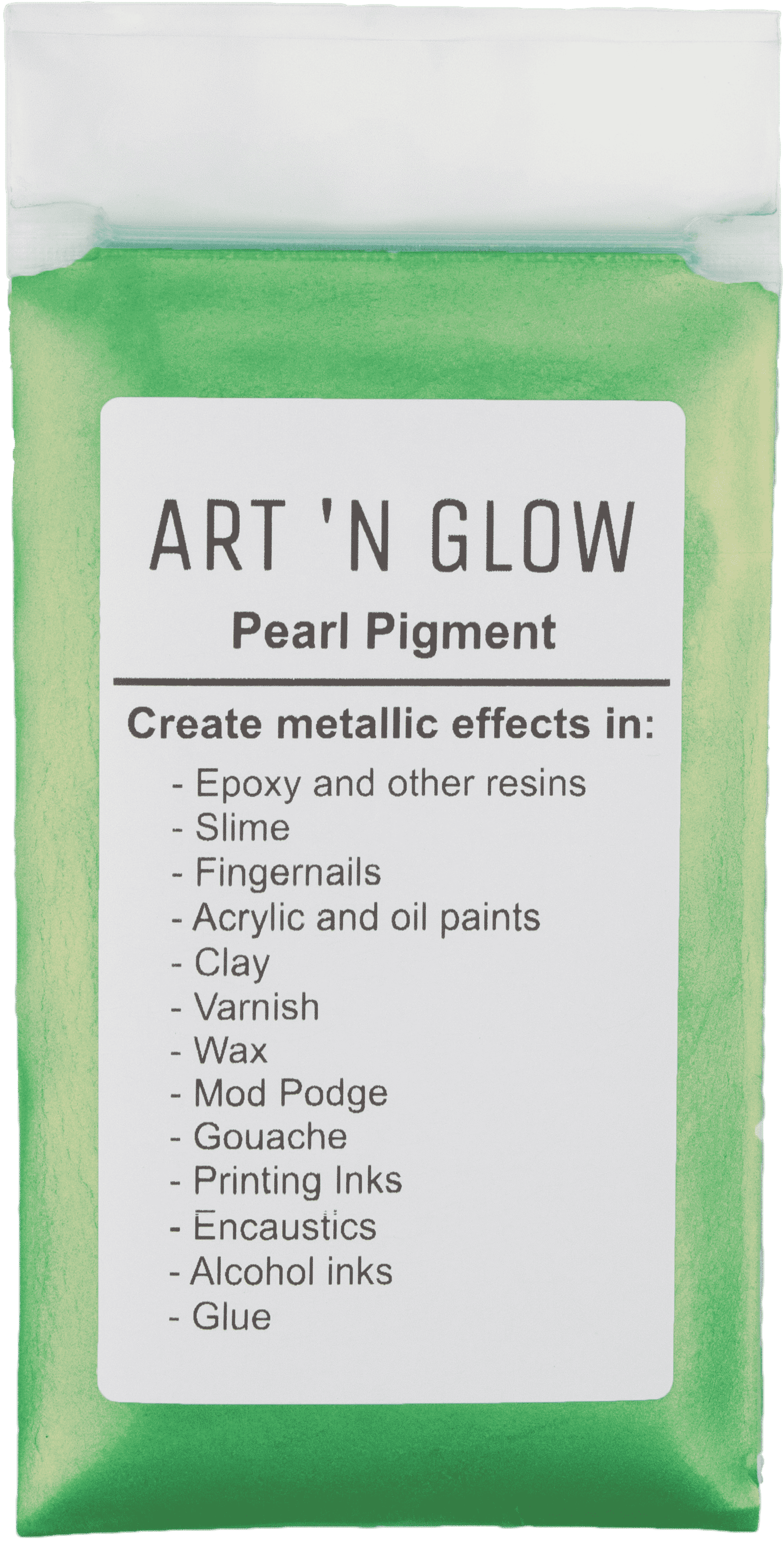 Art 'N Glow Mica Pearl Pigment Powder (Gold Green) - (.88 Ounce/25 ...