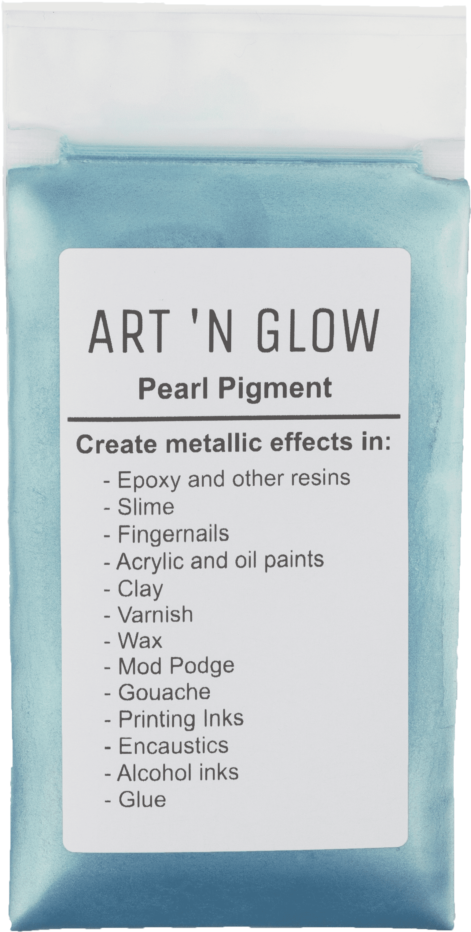 Art 'N Glow Mica Pearl Pigment Powder (Sky Blue) - (.88 Ounce/25 Grams ...
