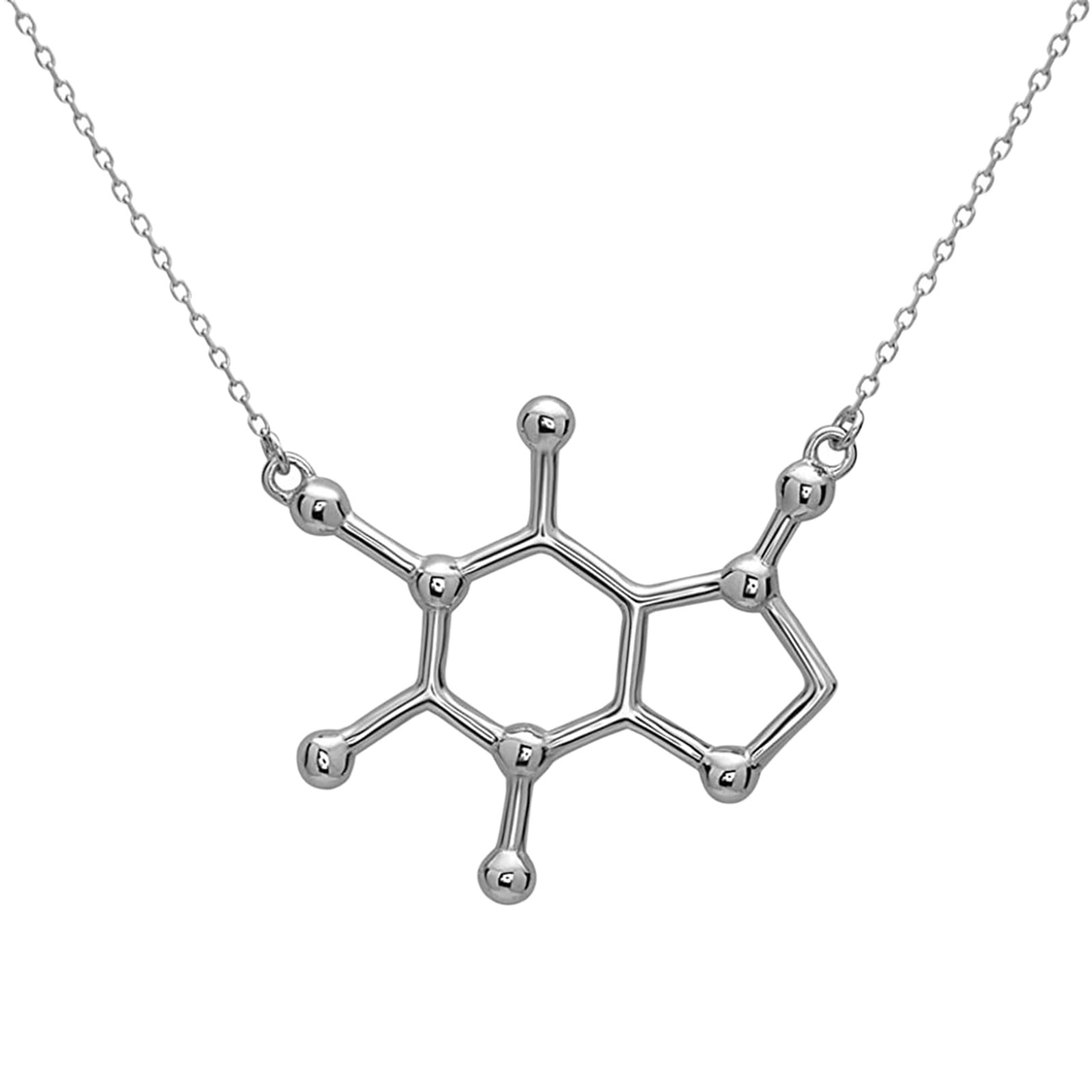 Art Necklace Coffee Tea Energy Drink Lovers DNA Chemistry Science Party ...
