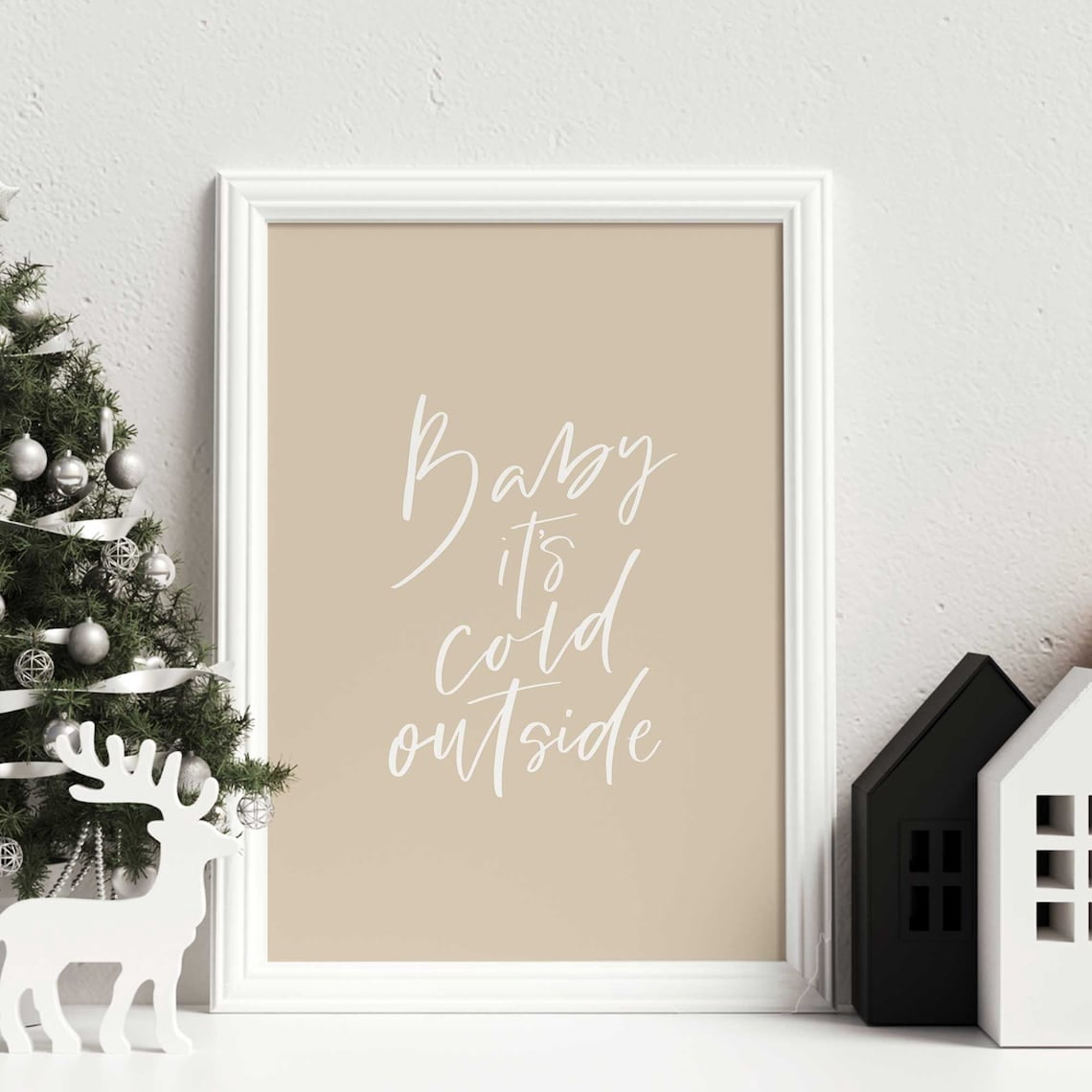 Art Neutral Poster Winter Wall Sayings Quote Modern Decor Poster ...