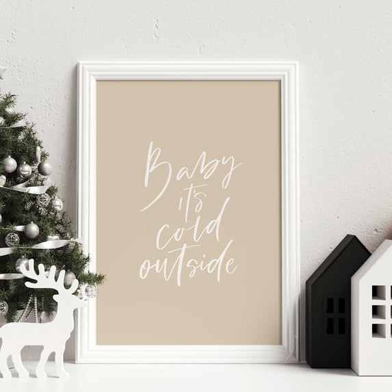 Art Neutral Poster Winter Wall Sayings Quote Modern Decor Poster ...