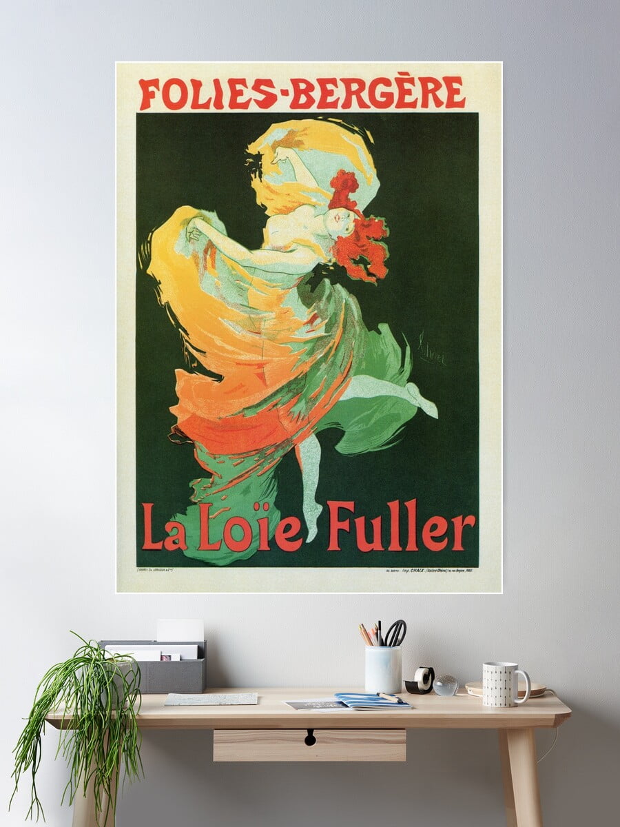 Art Nouveau Ballet Dance La Loie Fuller By Cheret Poster Wall Art ...