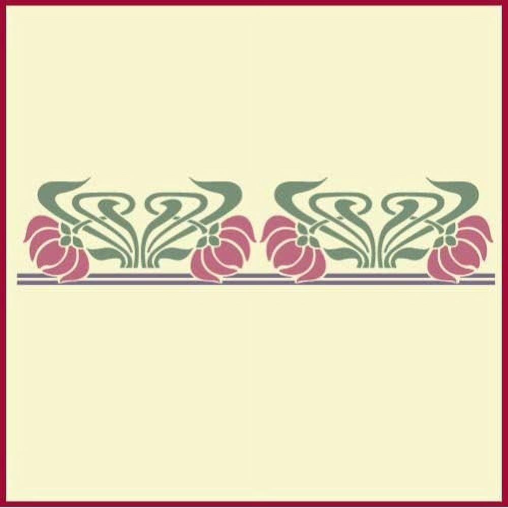 Art Nouveau Border 5 Stencil - (21.5"x4.8") Gorgeous! International ...