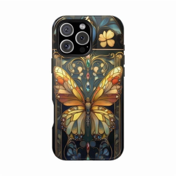 Art Nouveau Butterfly Gold Deco Elegant Artwork Phone Case with iPhone ...