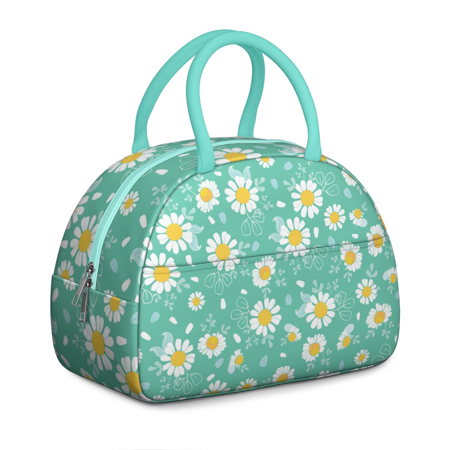 Art Nouveau Daisy Lunch Box - Elegant Curved Stems, Leakproof Insulated ...