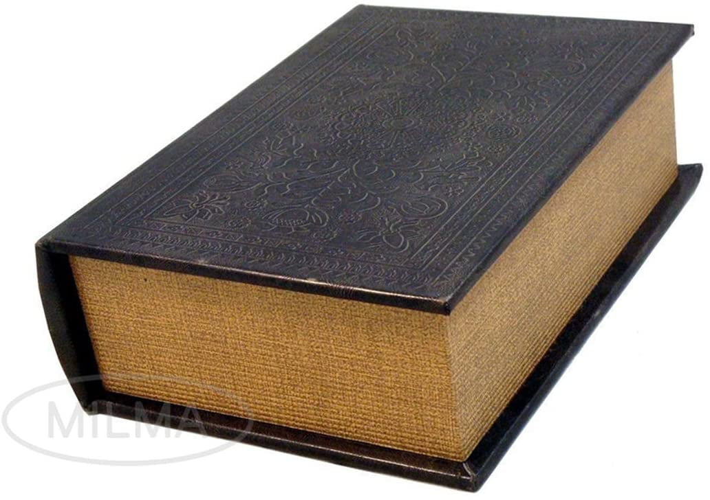 Art Nouveau Floral Motif Decorative Wood Book Box Hidden Storage Secret ...