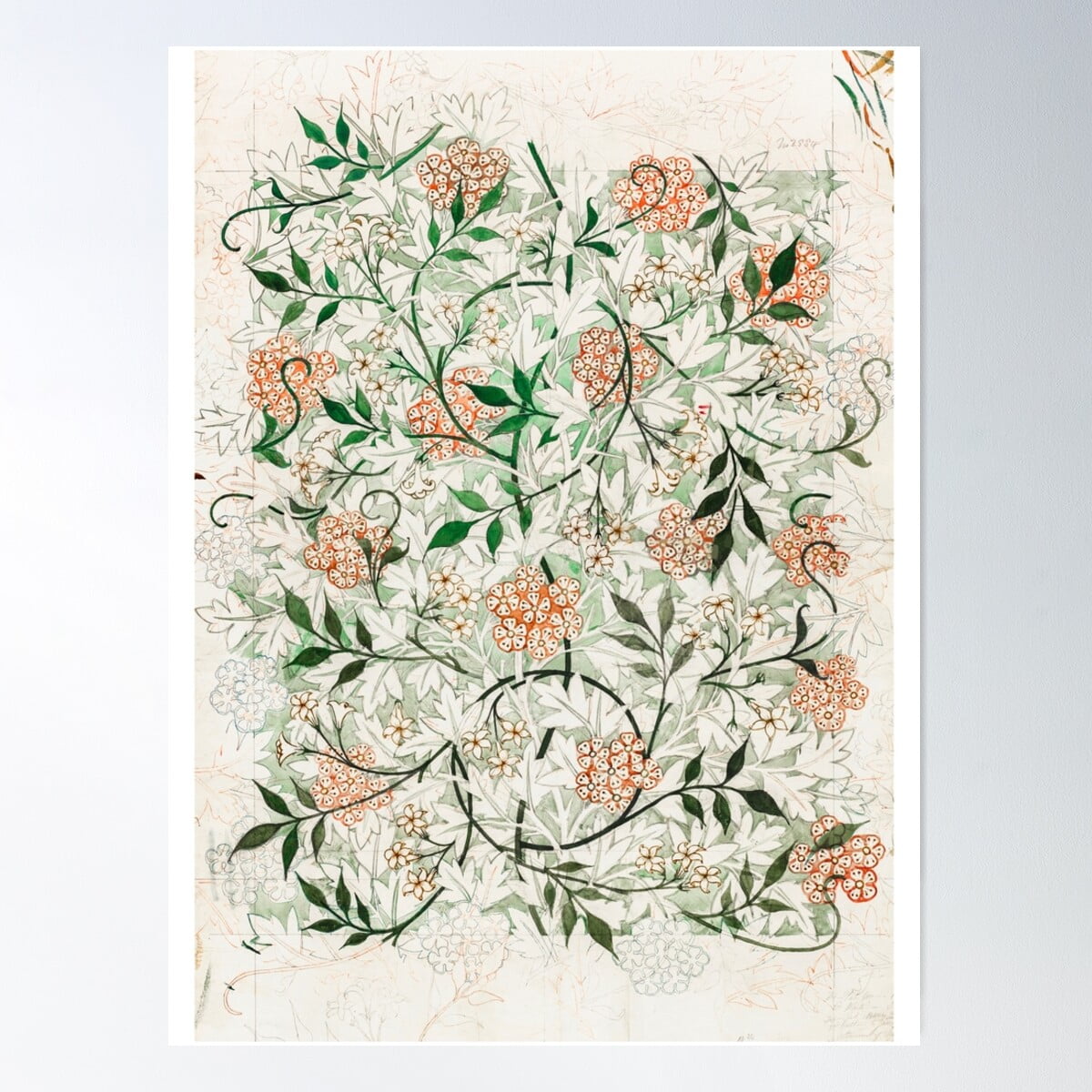 Art Nouveau Floral, Vintage Art Movement Aesthetic, Jasmine Poster Wall ...