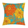 Art Nouveau Ornate Marigold Blooms on Teal BackgroundSoft & Durable 2 ...
