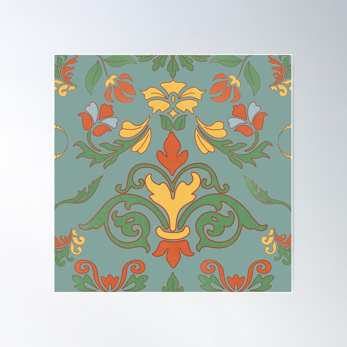Art Nouveau Pattern Art Deco Print Poster Wall Art, Modern Wall Decor ...