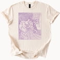 Art Nouveau Shirt Woman and Swan Graphic T Shirt Vintage Style Line Art ...
