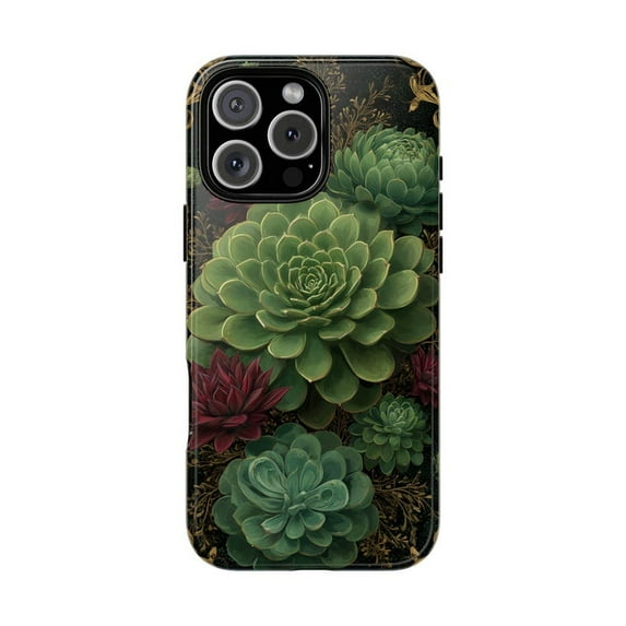 Art Nouveau Succulents Ornate Floral Decorative Design with iPhone 17 ...