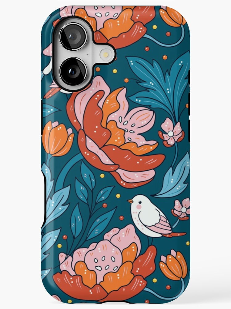 Art Nouveau Teal Pattern For iPhone 11-17 Pro Max Phone Tough Case ...