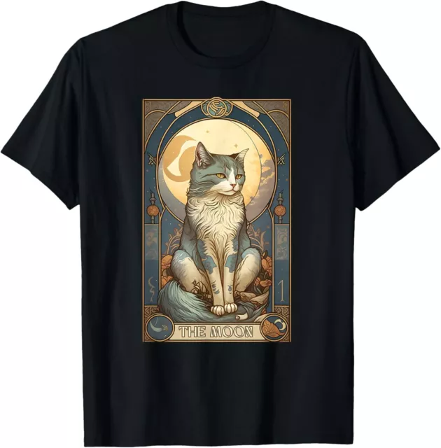 Art Nouveau The Moon Tarot Card, Cat Tarot Shirt - Walmart.com