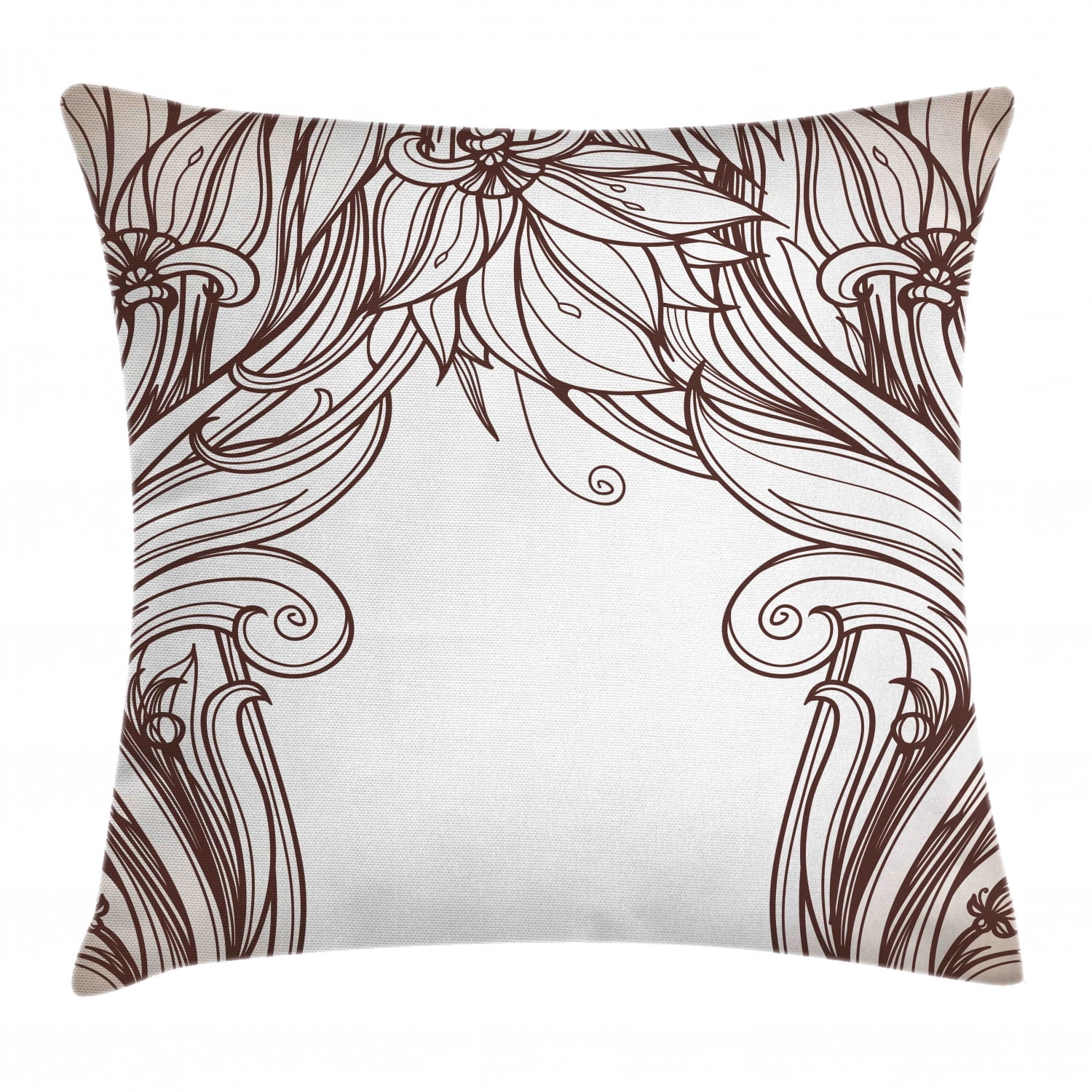 Art Nouveau Throw Pillow Cushion Cover, Vintage Victorian Renaissance ...