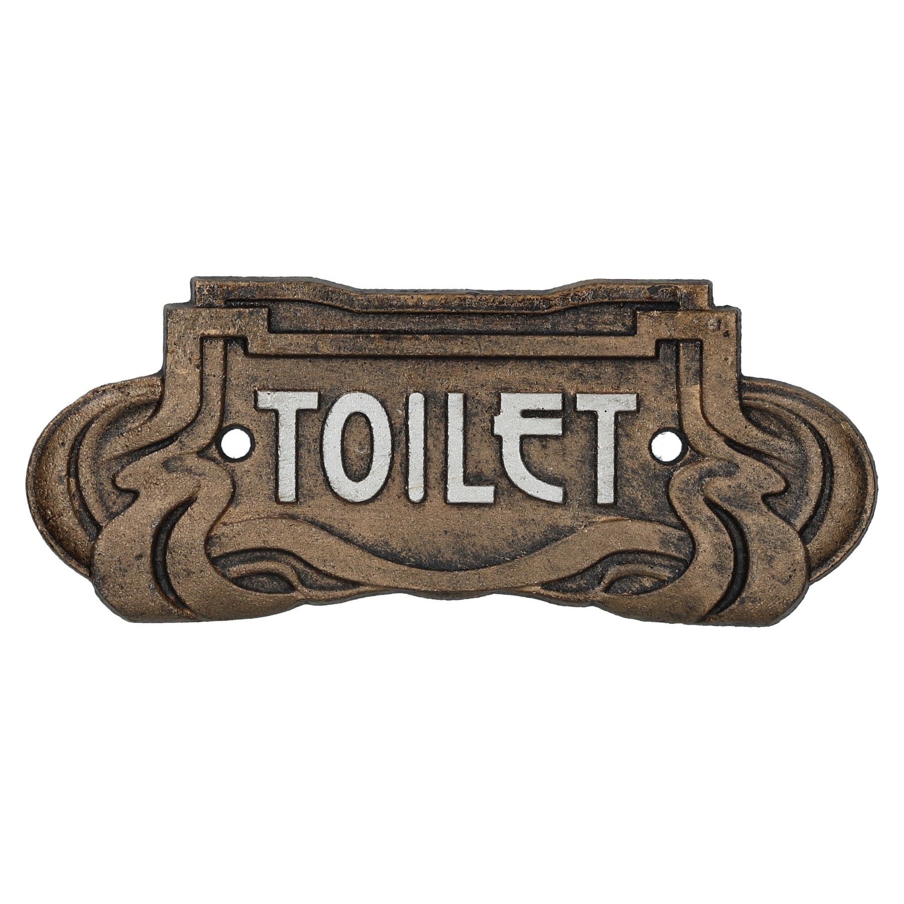 Art Nouveau Toilet Cast Iron Sign Plaque Door Wall Cafe Shop Pub Hotel ...