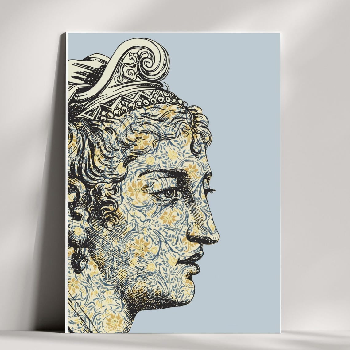 Art Nouveau Woman Print, Floral Woman Portrait, Goddess Poster ...