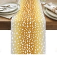 Art Ochre Yellow Cotton Linen Table Runner Vintage White Polka Dots ...