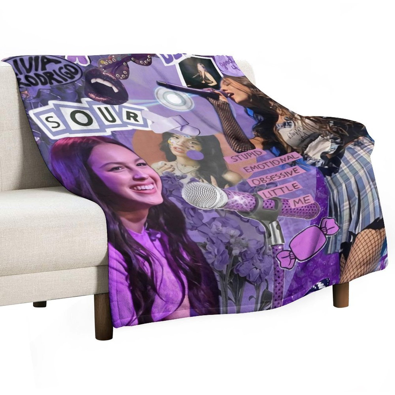 Art Olivia Music Rodrigo Canvas Poster Luxury Flannel Blanket - Super ...