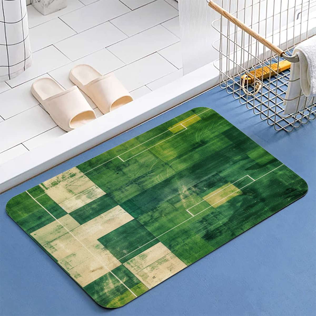 Art On The Pitch Diatomite Bath Mats Bathroom Absorbent Anti Slip Floor ...