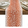 Art Orange Cotton Linen Table Runner Vintage White Polka Dots ...