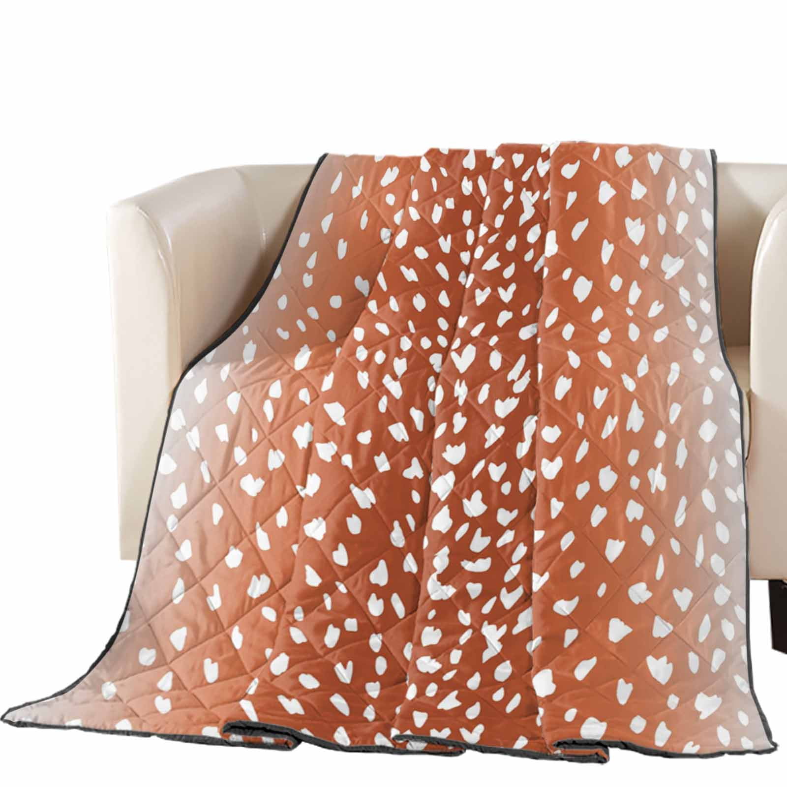Art Orange Quilted Comforters Cooling Blanket Full Size, Vintage White ...