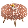 Art Orange Round Tablecloth 54 inches Vintage White Polka Dots ...